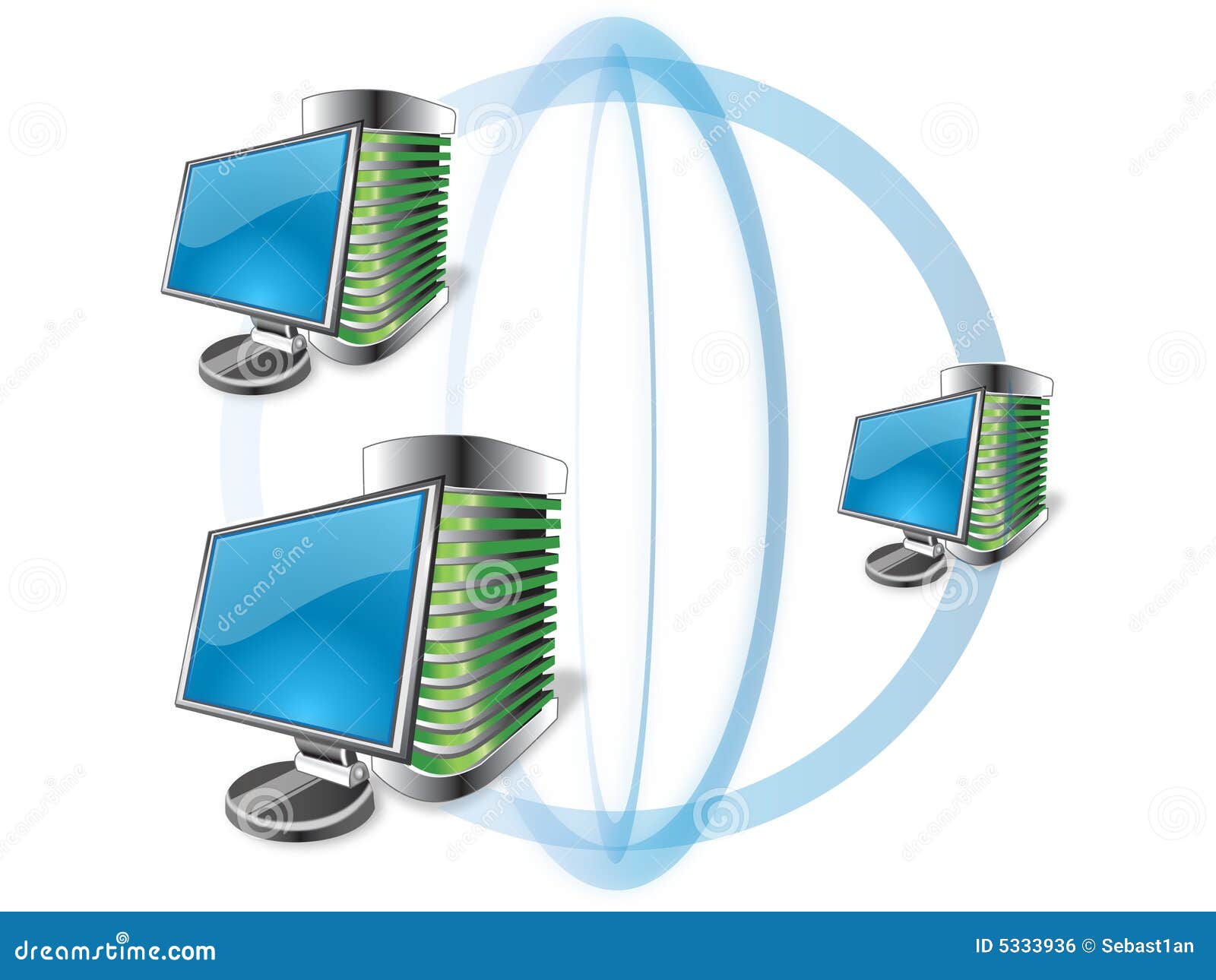 Rete delle icone illustrazione vettoriale. Illustrazione di cavi - 5333936