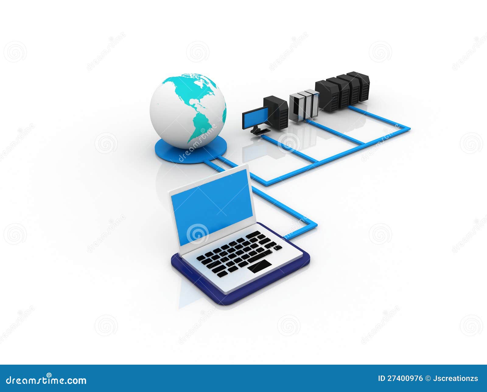 Rete di computer illustrazione di stock. Illustrazione di comunichi ...