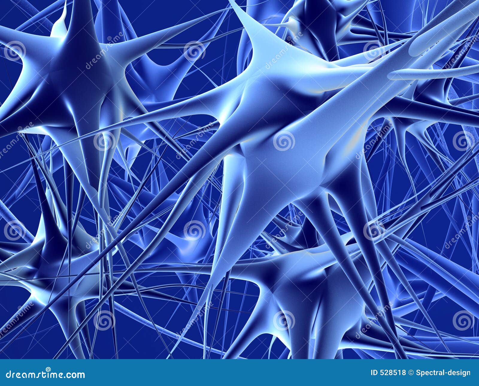 Rete di un neurone illustrazione di stock. Illustrazione di cellula ...