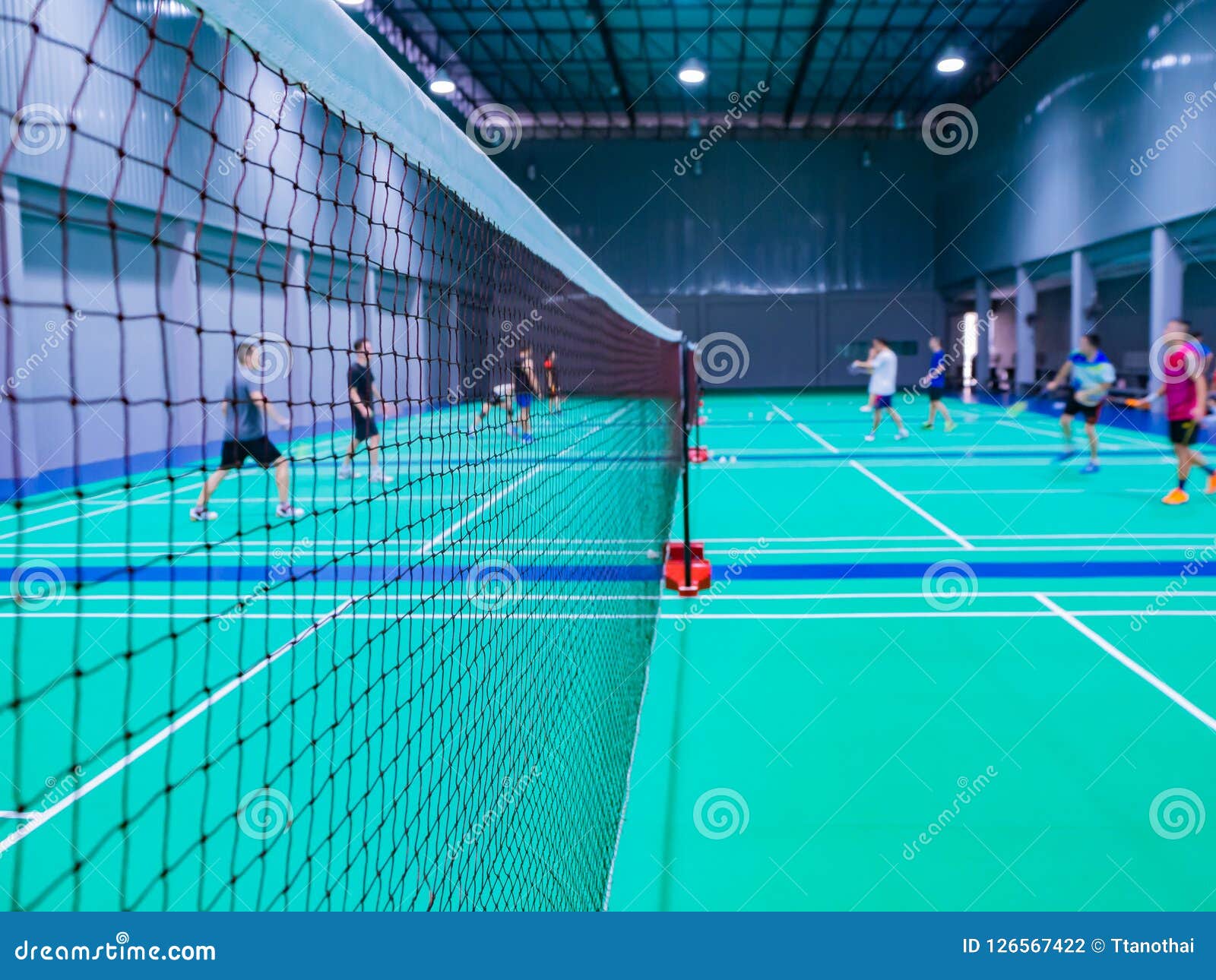 Rete Di Volano Nel Campo Da Badminton Fotografia Stock - Immagine di ...