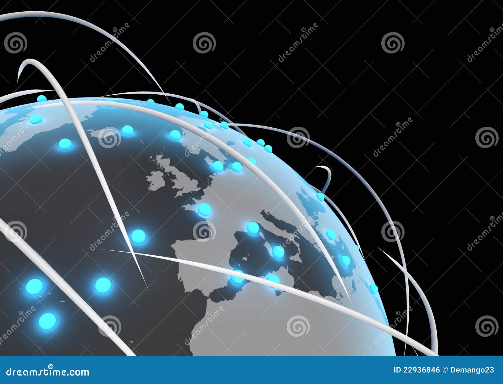 Rete globale illustrazione di stock. Illustrazione di mondo - 22936846
