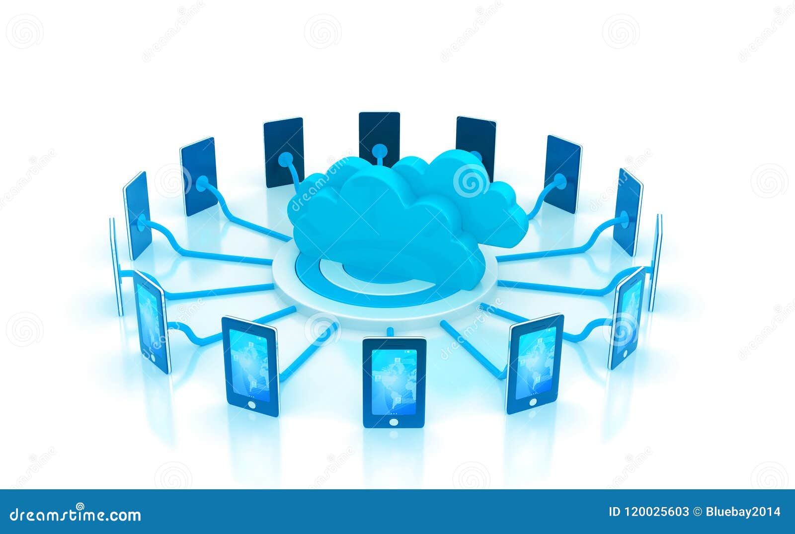 Rete Informatica Della Nuvola Illustrazione di Stock - Illustrazione di ...