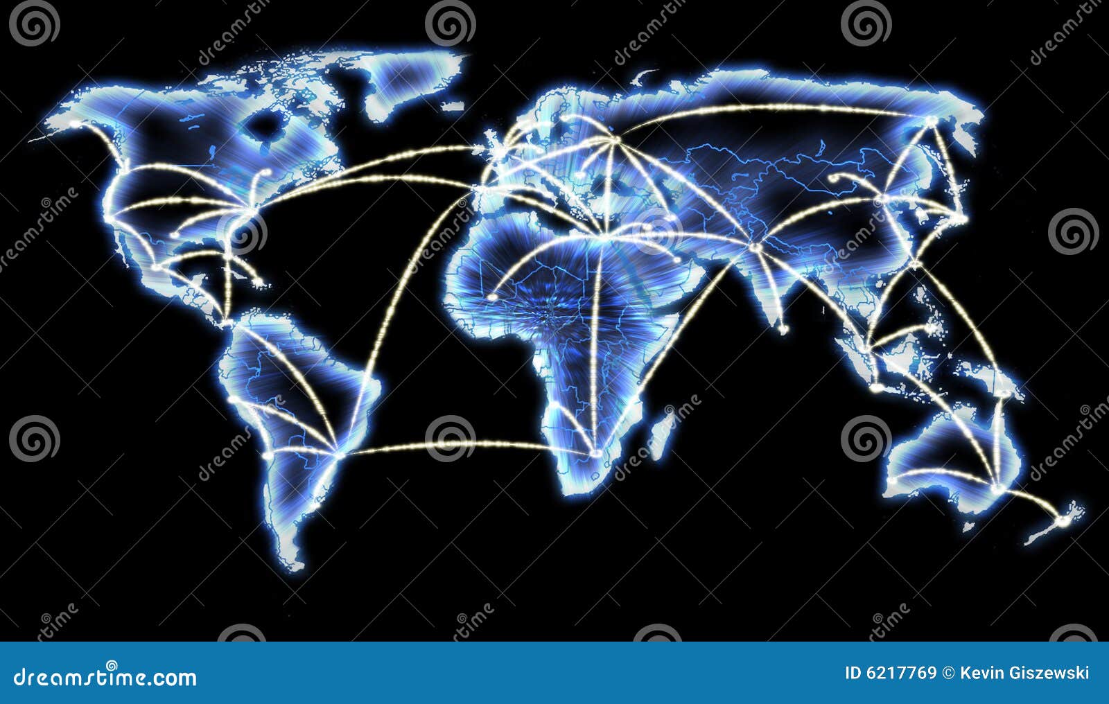 Rete Internet Di Telecomunicazioni Del Programma Di Mondo Illustrazione ...