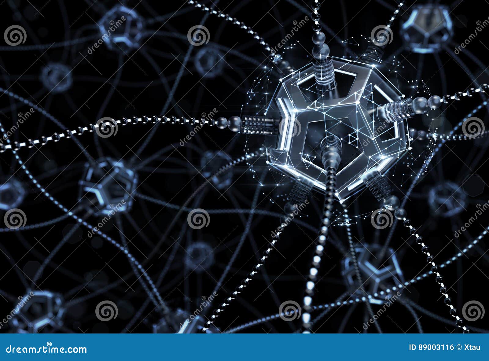 Rete neurale artificiale fotografia stock. Immagine di dati - 89003116