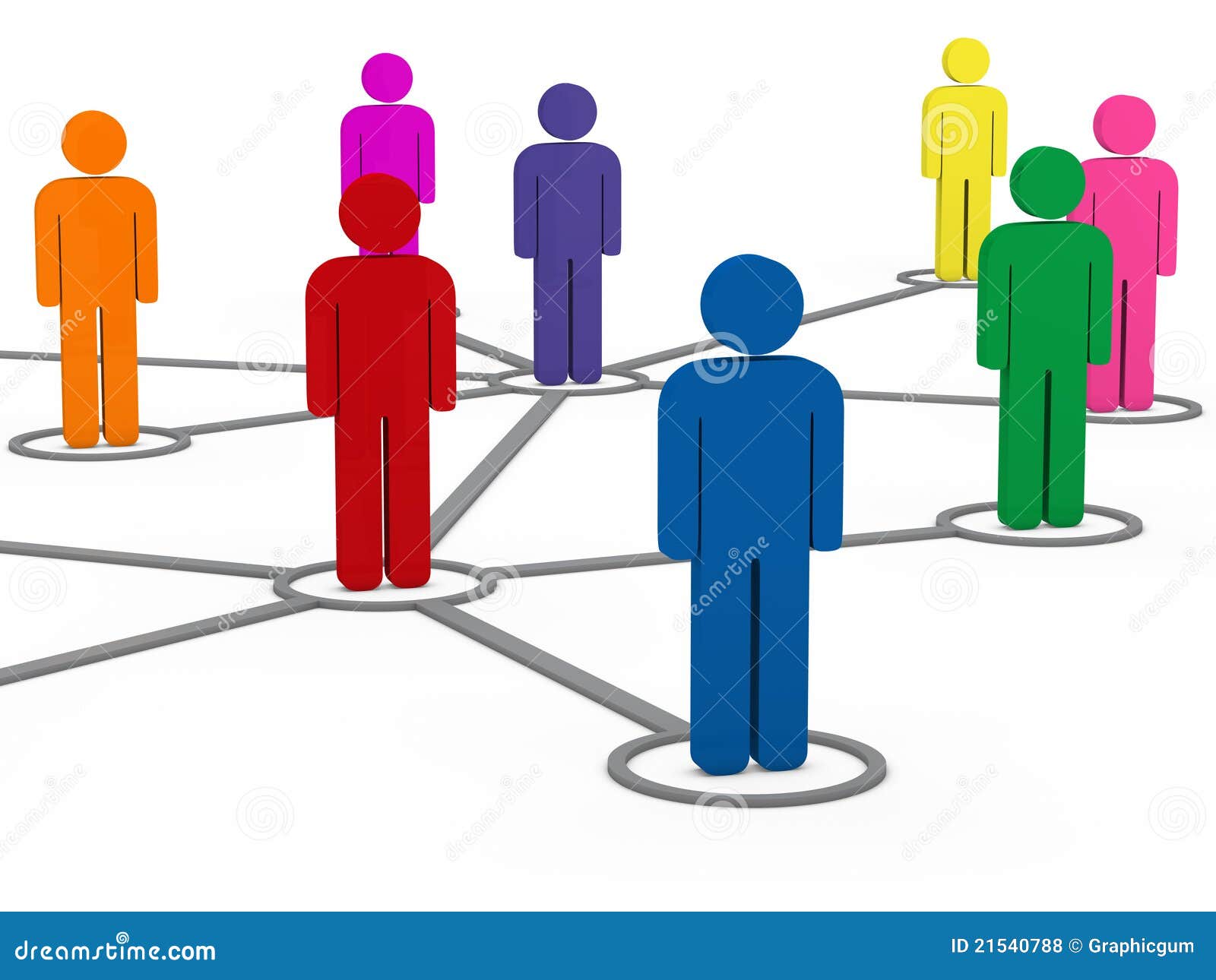 Rete Sociale Della Gente Di Comunicazione 3d Illustrazione di Stock ...