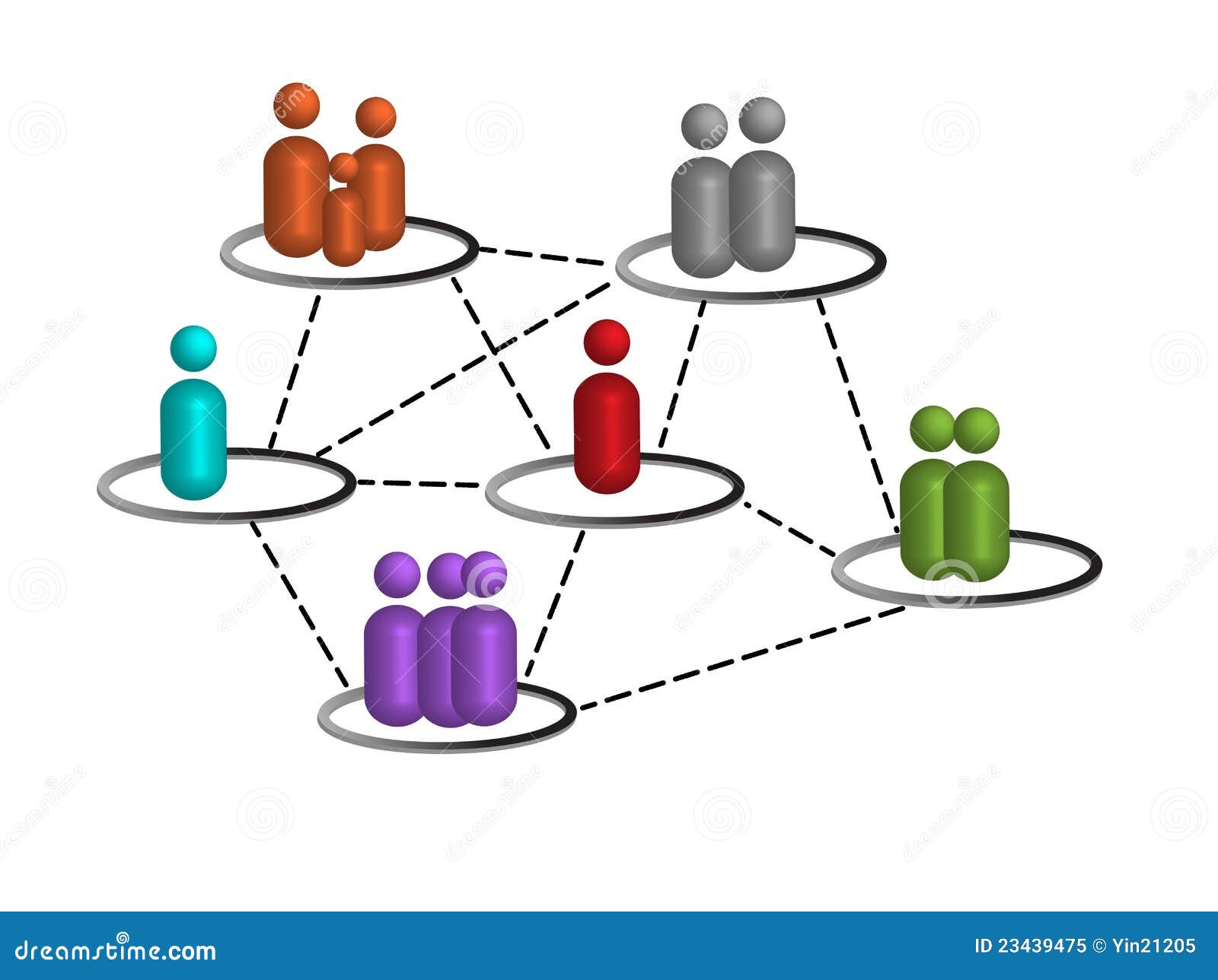 Rete sociale di media illustrazione vettoriale. Illustrazione di ...