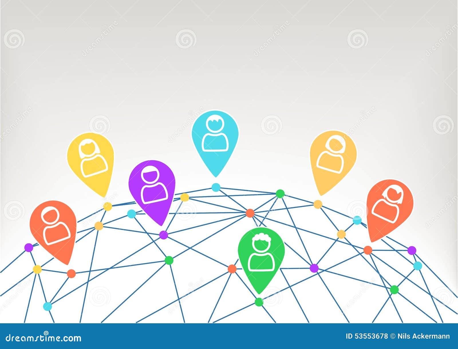Rete Sociale Globale Fra Le Persone Differenti Mondo Con Wireframe ...