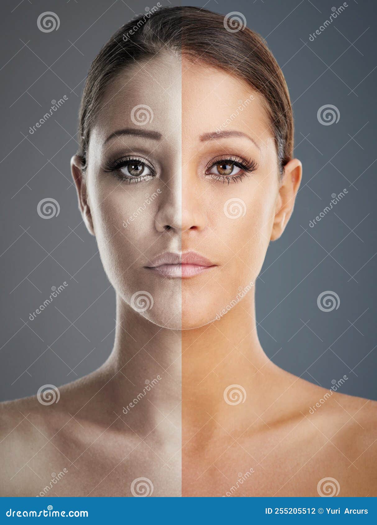 Reteniendo Las Manos Del Tiempo. Toma Compuesta De Una Mujer Con Y Sin ... Reteniendo Las Manos Del Tiempo. Toma Compuesta De Una Mujer Con Y Sin ...