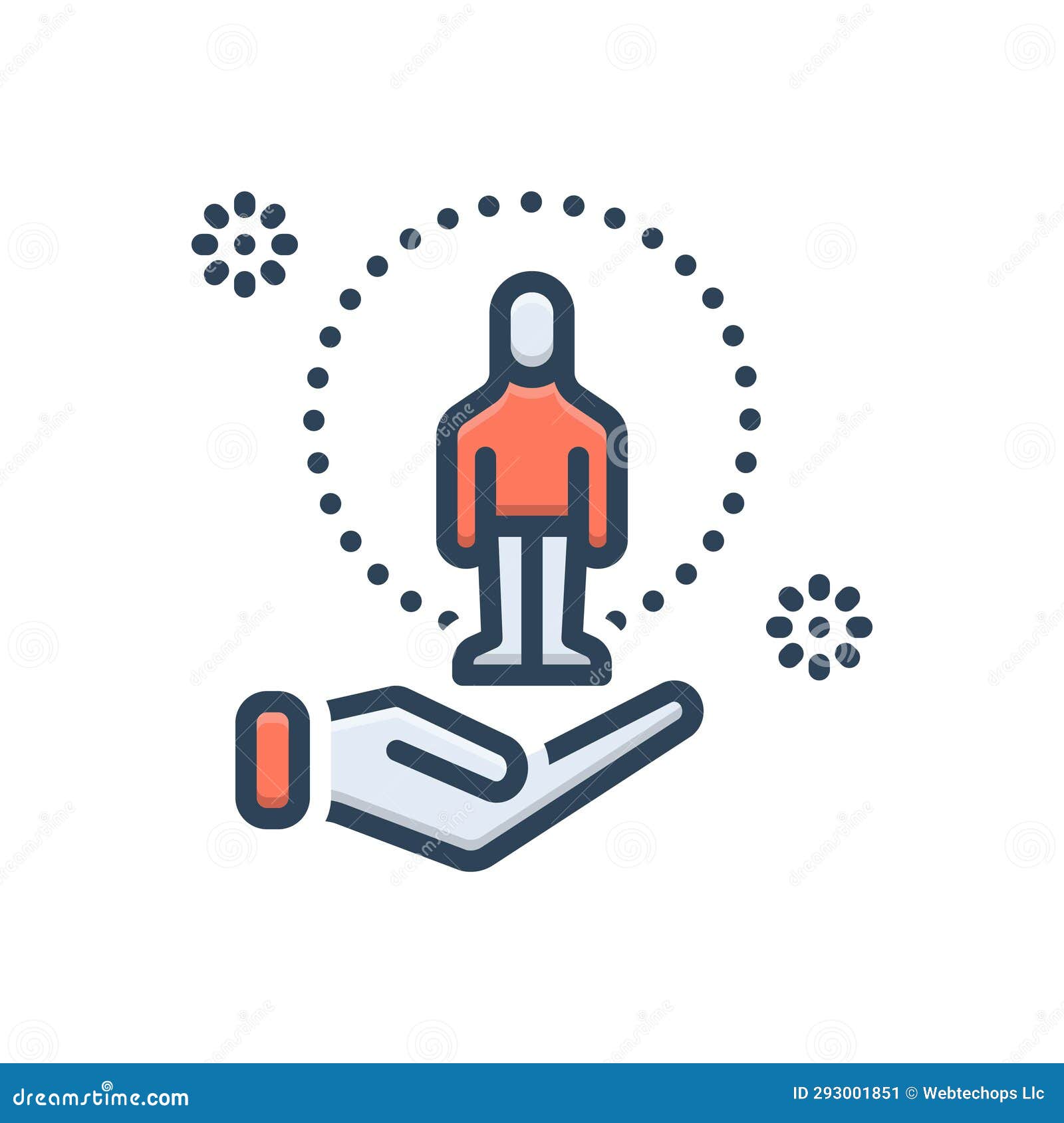 Color Illustration Icon for Retention, Protection and Safety Stock ...