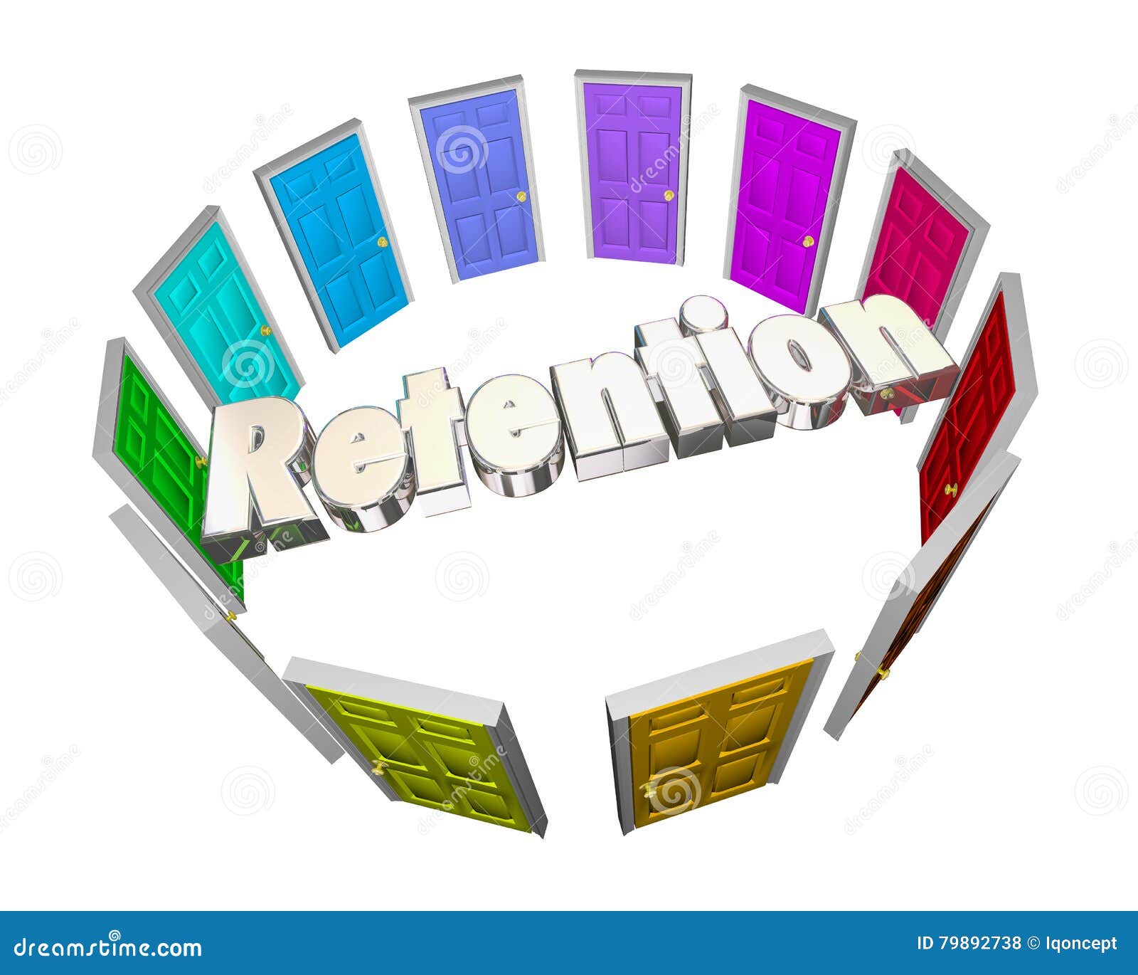 Retention Keep Hold Onto Employees Retain Customers Doors Stock ...