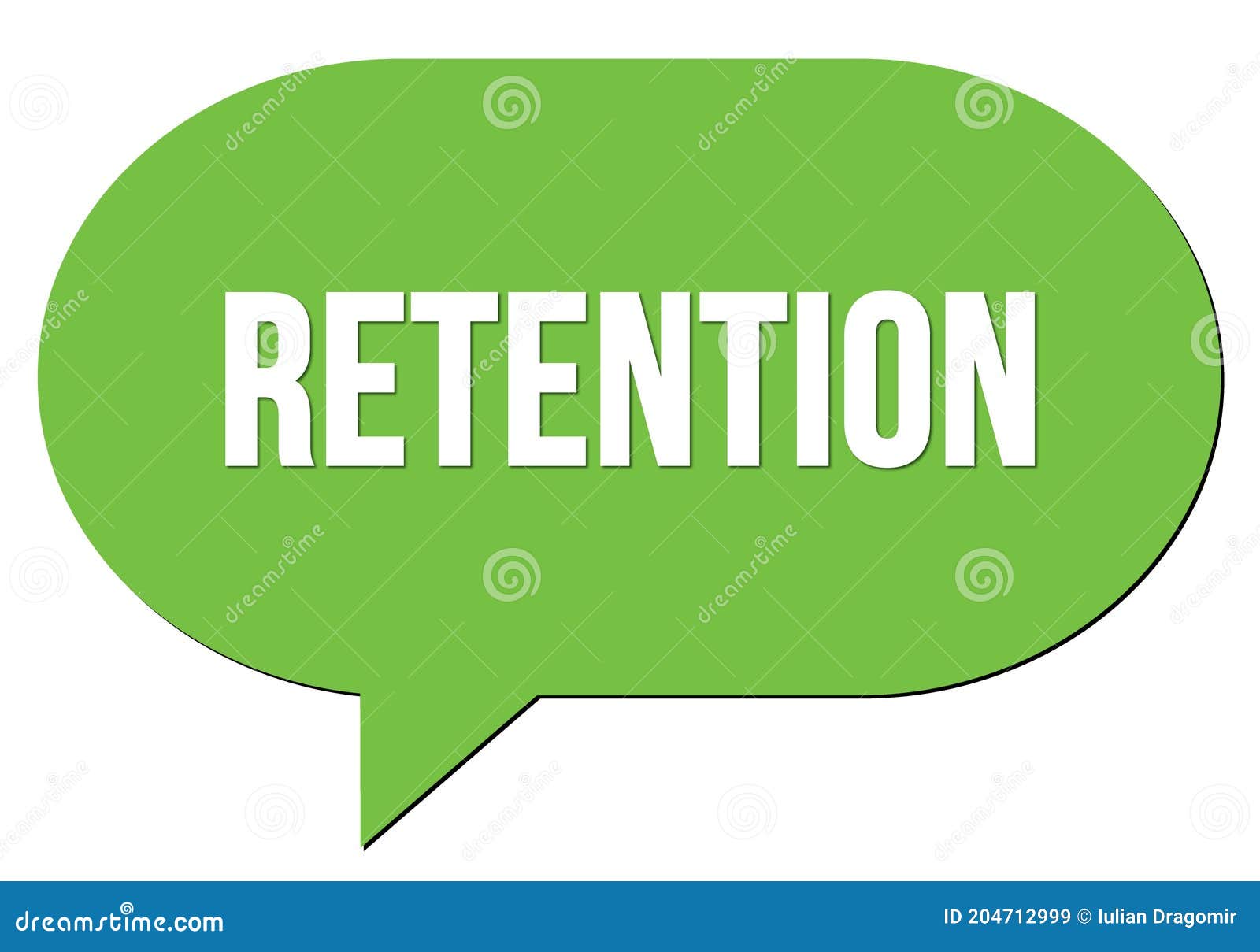 RETENTION Text Written in a Green Speech Bubble Stock Illustration ...