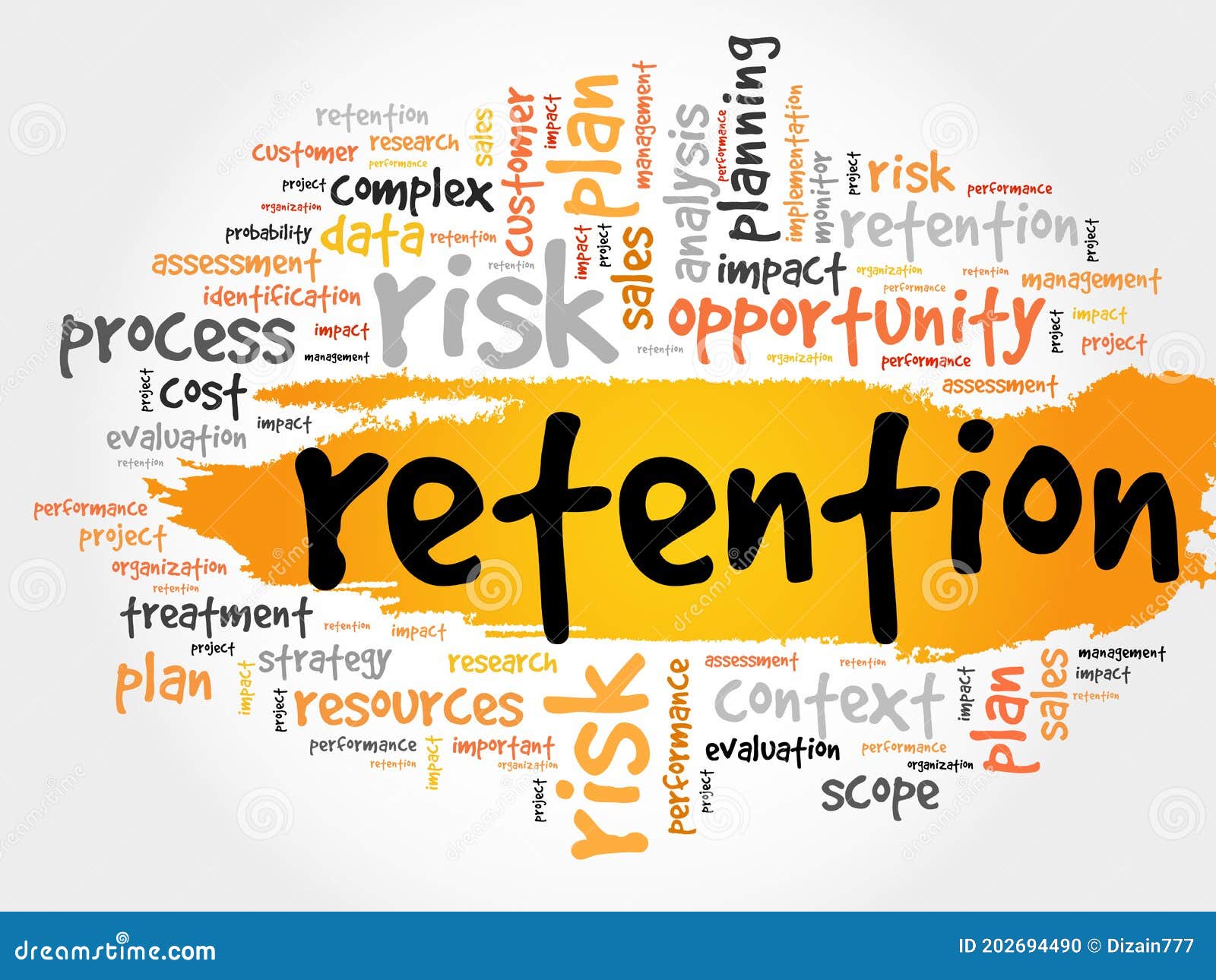 RETENTION word cloud stock illustration. Illustration of making - 202694490