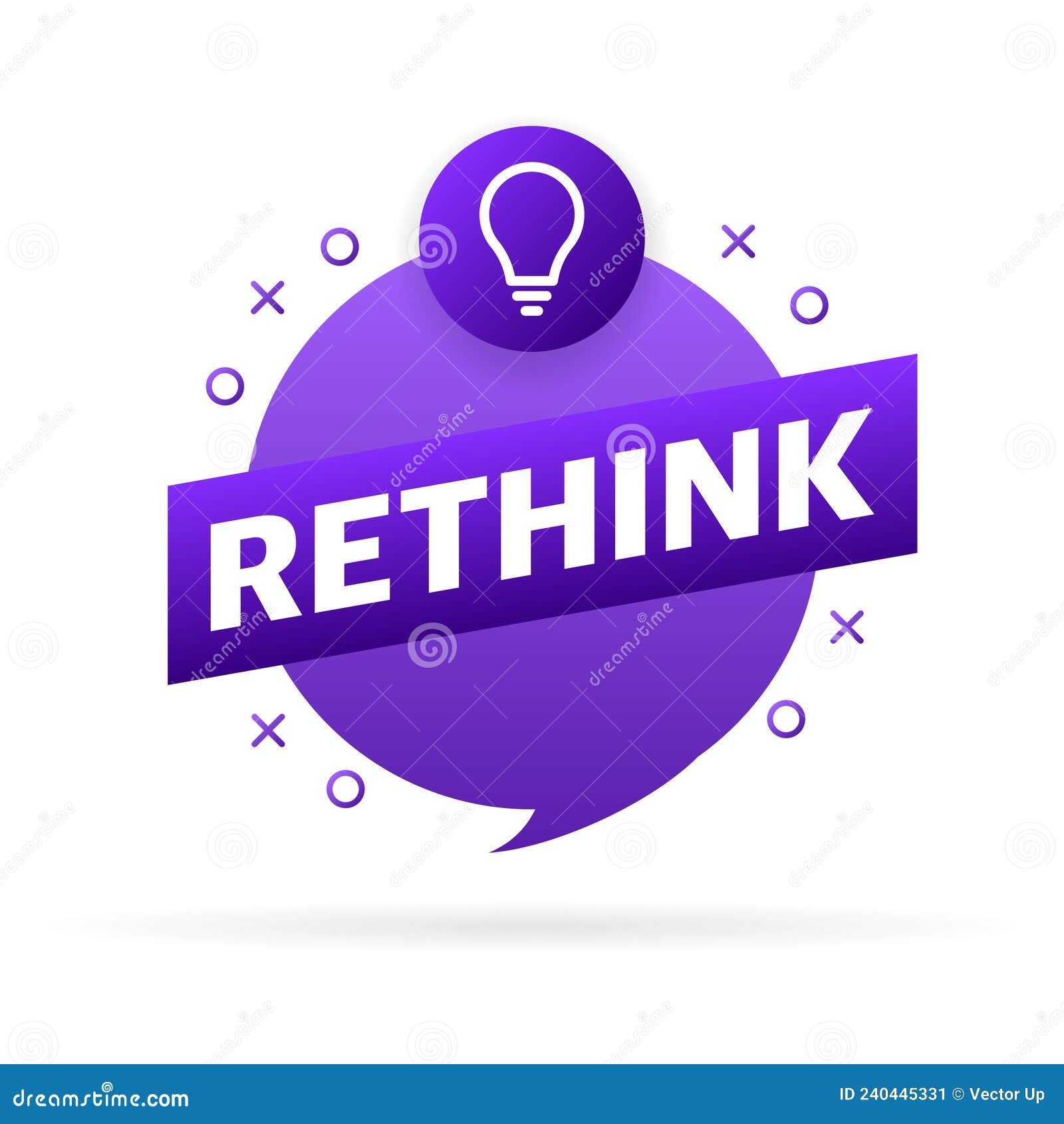 Rethink Vector Icon With Flat Style Isolated On White Background ...