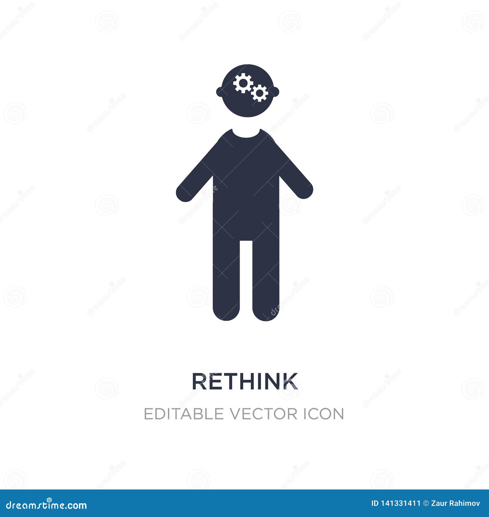 Rethink Icon On White Background. Simple Element Illustration From ...