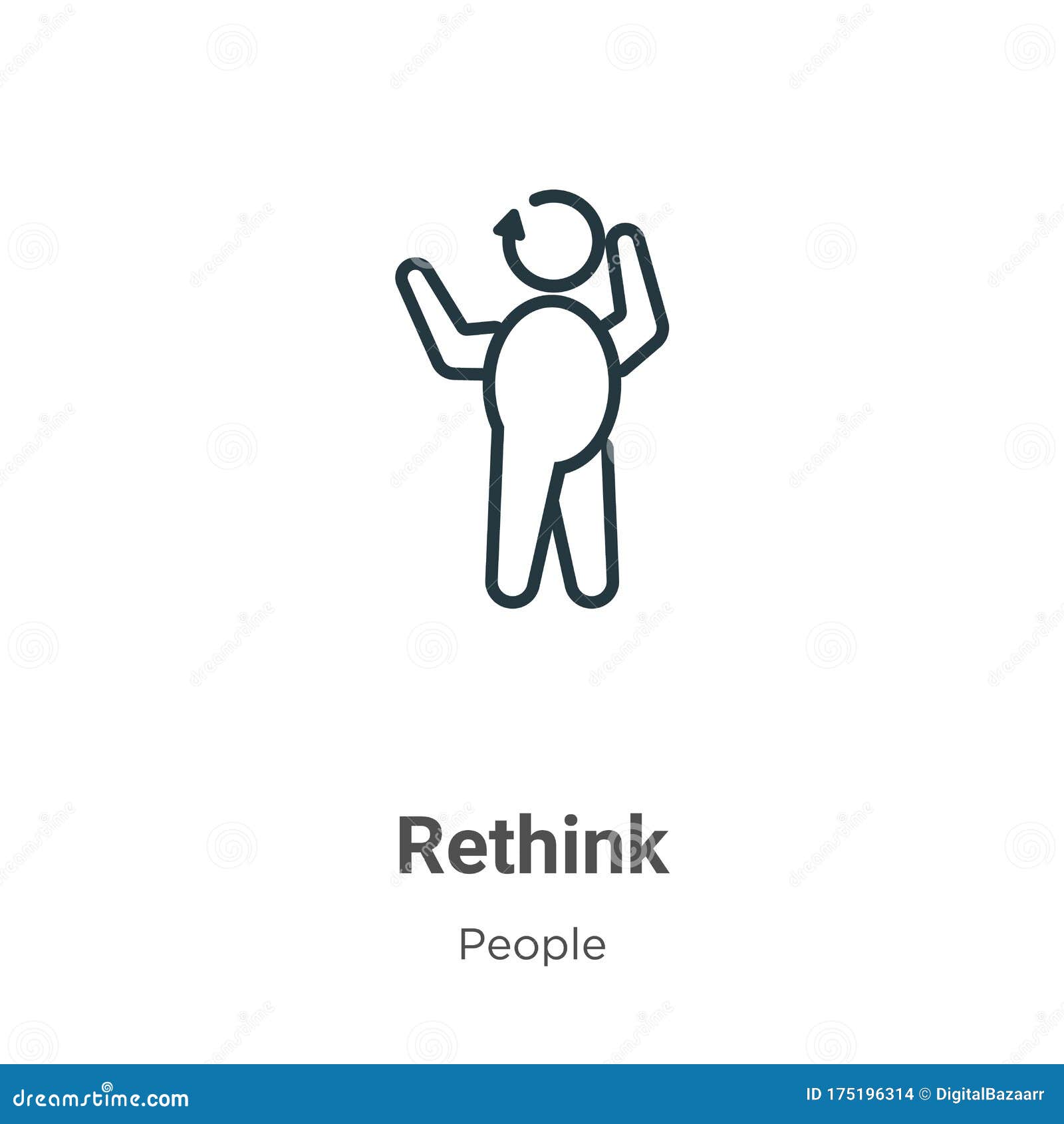 Rethink Icon On White Background. Simple Element Illustration From ...