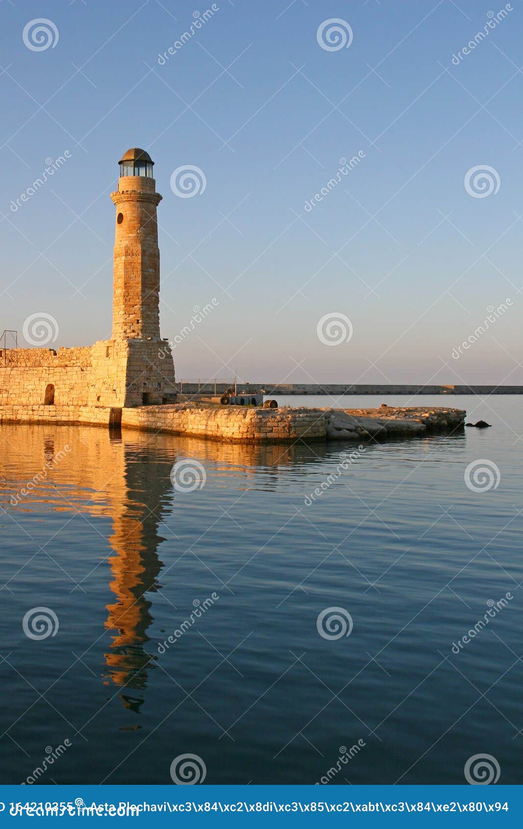 Rethymno lighthouse stock image. Image of cretan, lighthouse - 164210355
