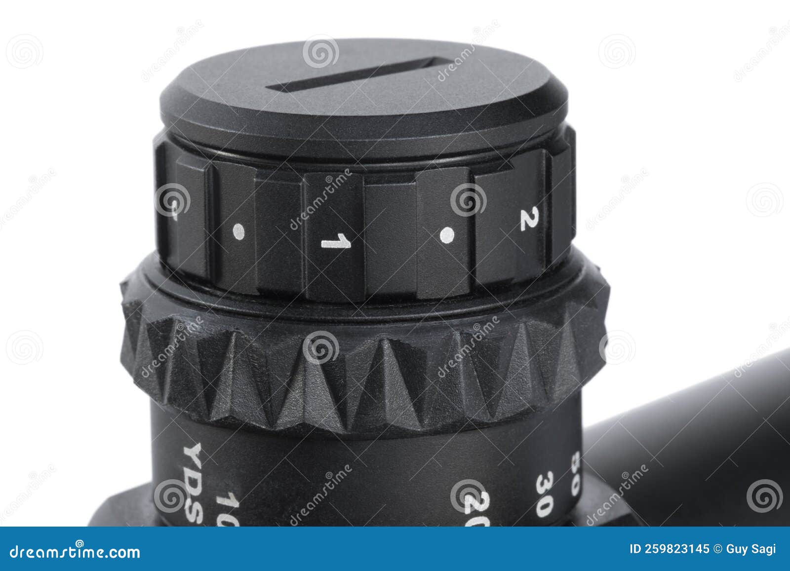 Reticle Brightness Control Dial on a Riflescope Stock Image - Image of ...