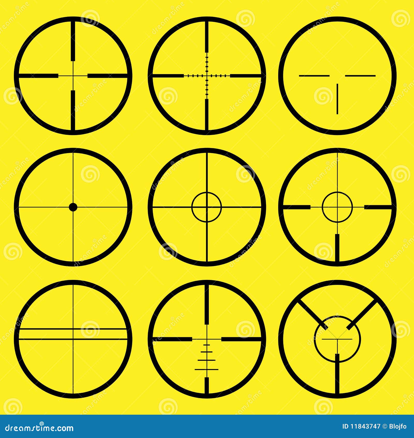 Reticle, crosshair stock vector. Illustration of instrument - 11843747