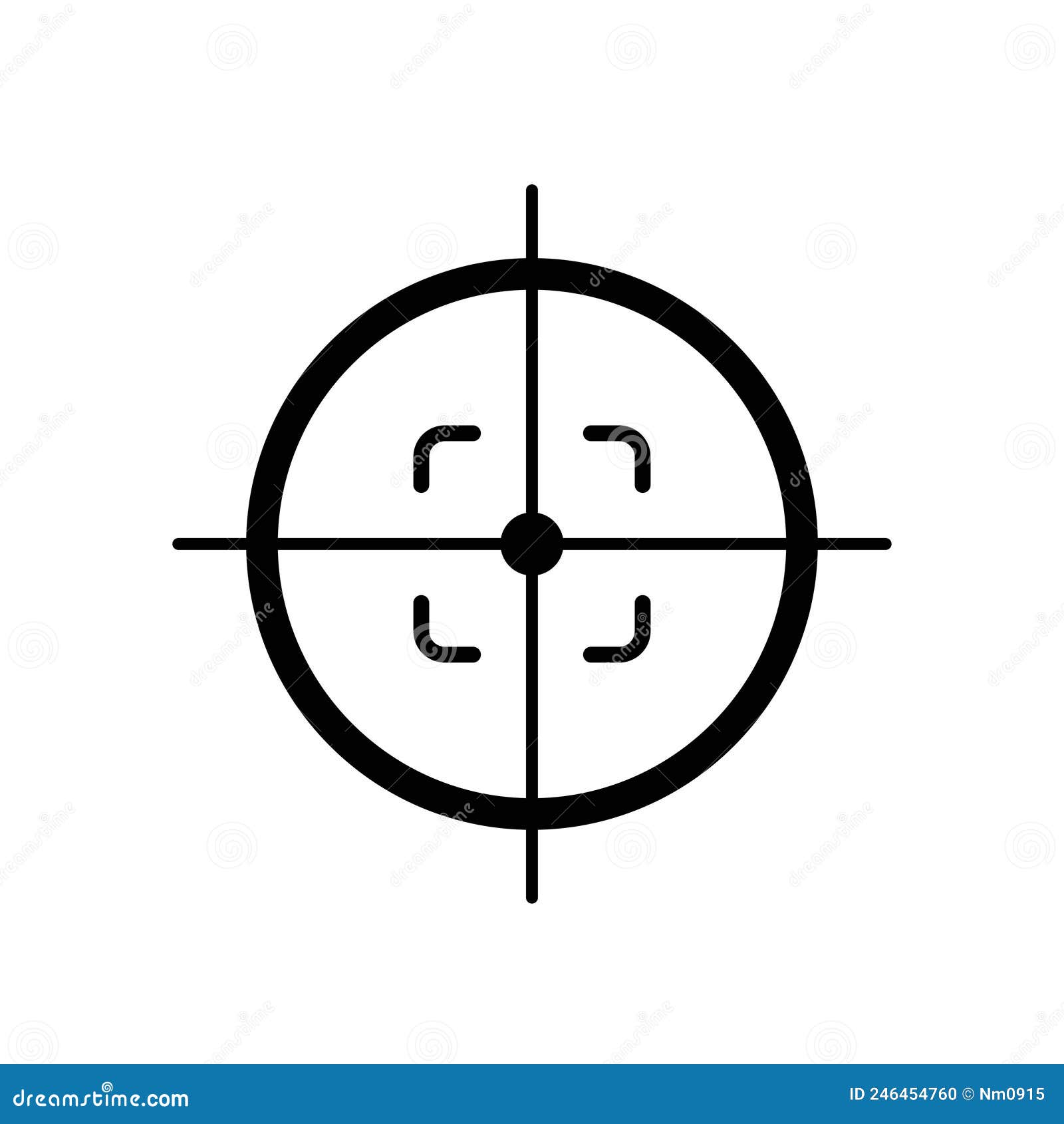 Reticle Icon. Target, Sniper and Shooting Symbol. Vector Image for ...