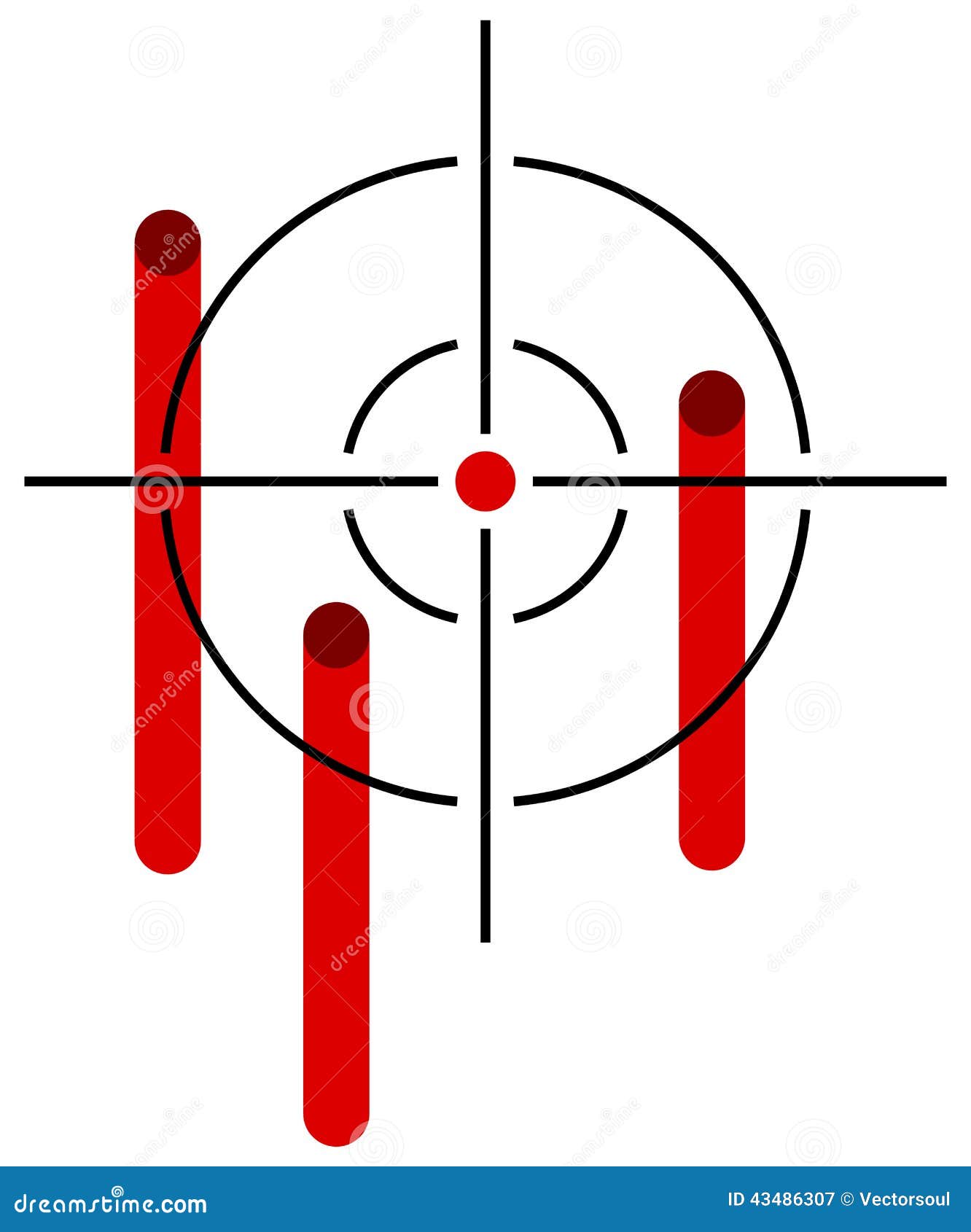 Reticle, target stock vector. Illustration of cross, assassin - 43486307
