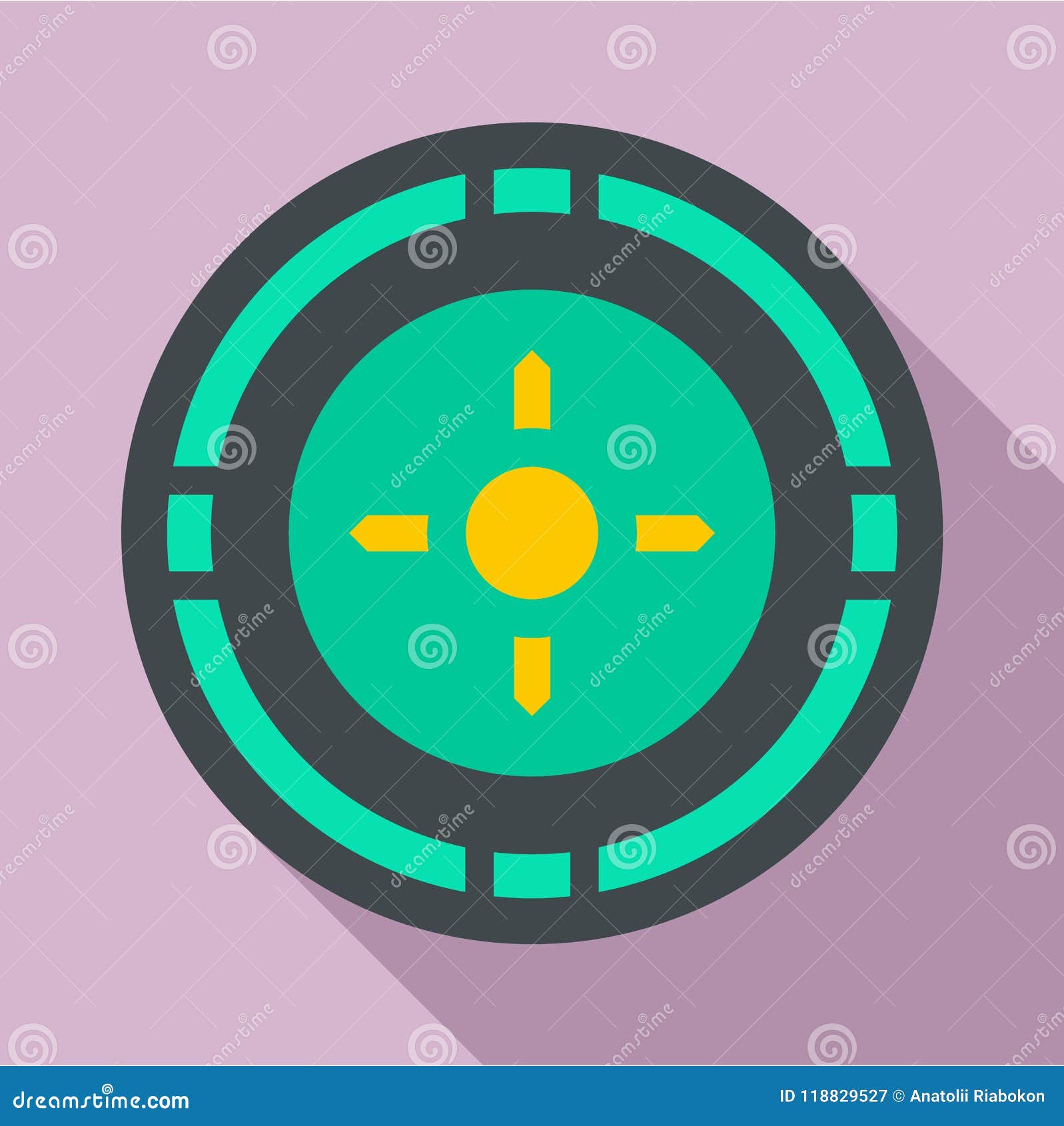 Reticle Target Icon, Simple Style Vector Illustration | CartoonDealer ...