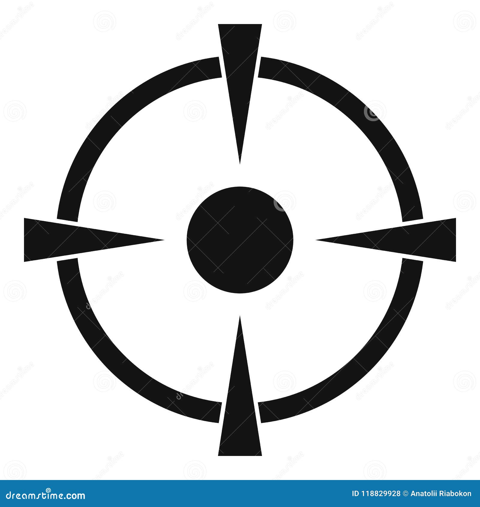 Reticle Target Icon, Simple Style Stock Vector - Illustration of ...