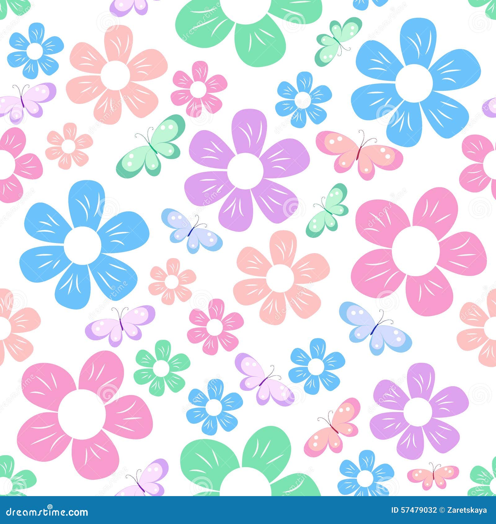 Reticolo di fiori semplice illustrazione vettoriale. Illustrazione di ...