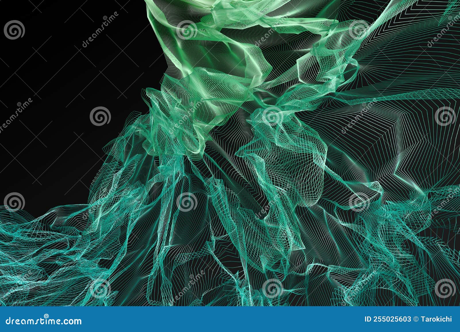 Reticulated Line. Futuristic Image. Different Dimensional Space ...