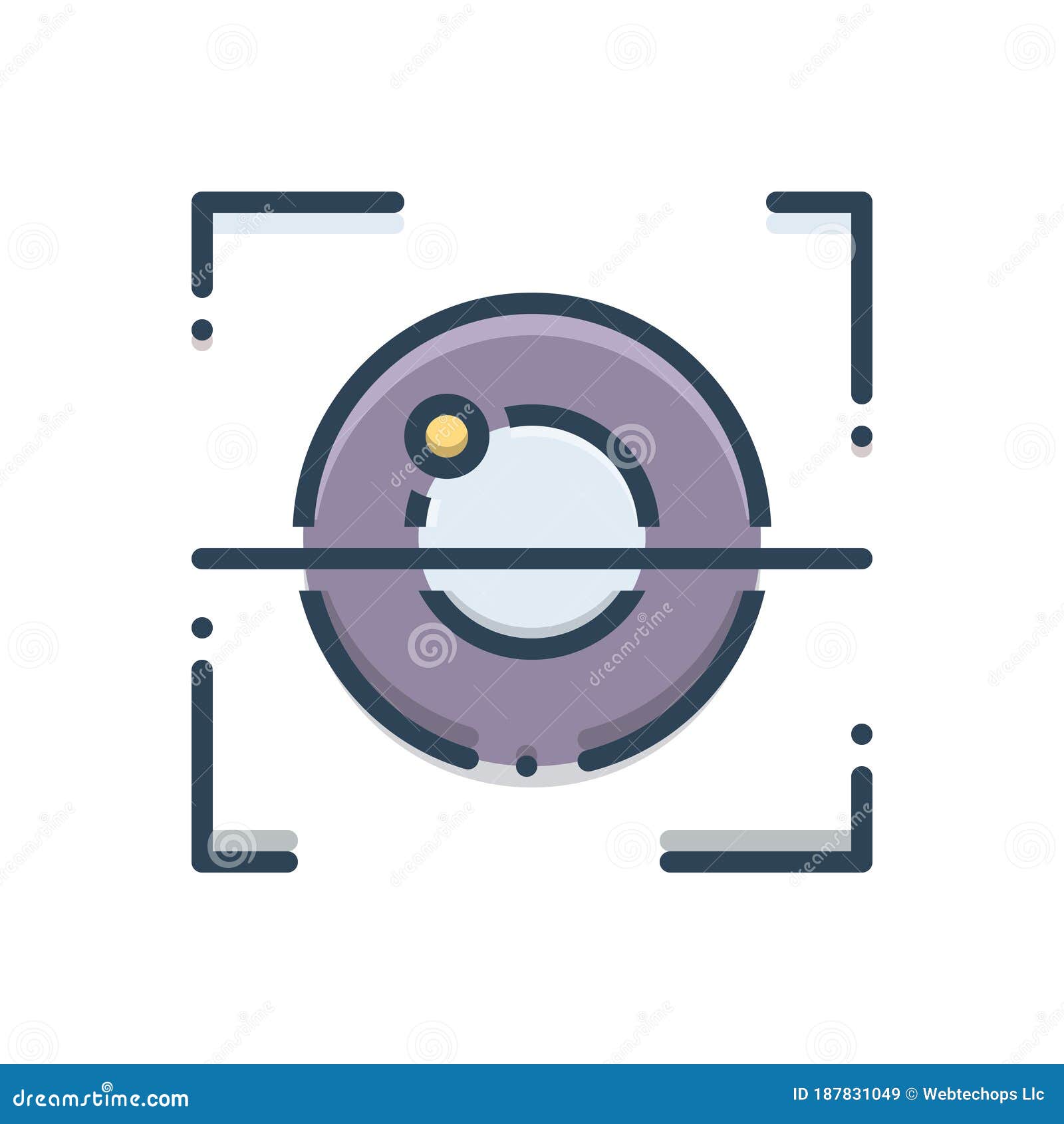 Color Illustration Icon for Retina, Recognition and Biometric Stock ...