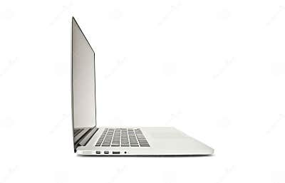 Retina Macbook Pro - Side View on White Editorial Stock Image - Image ...