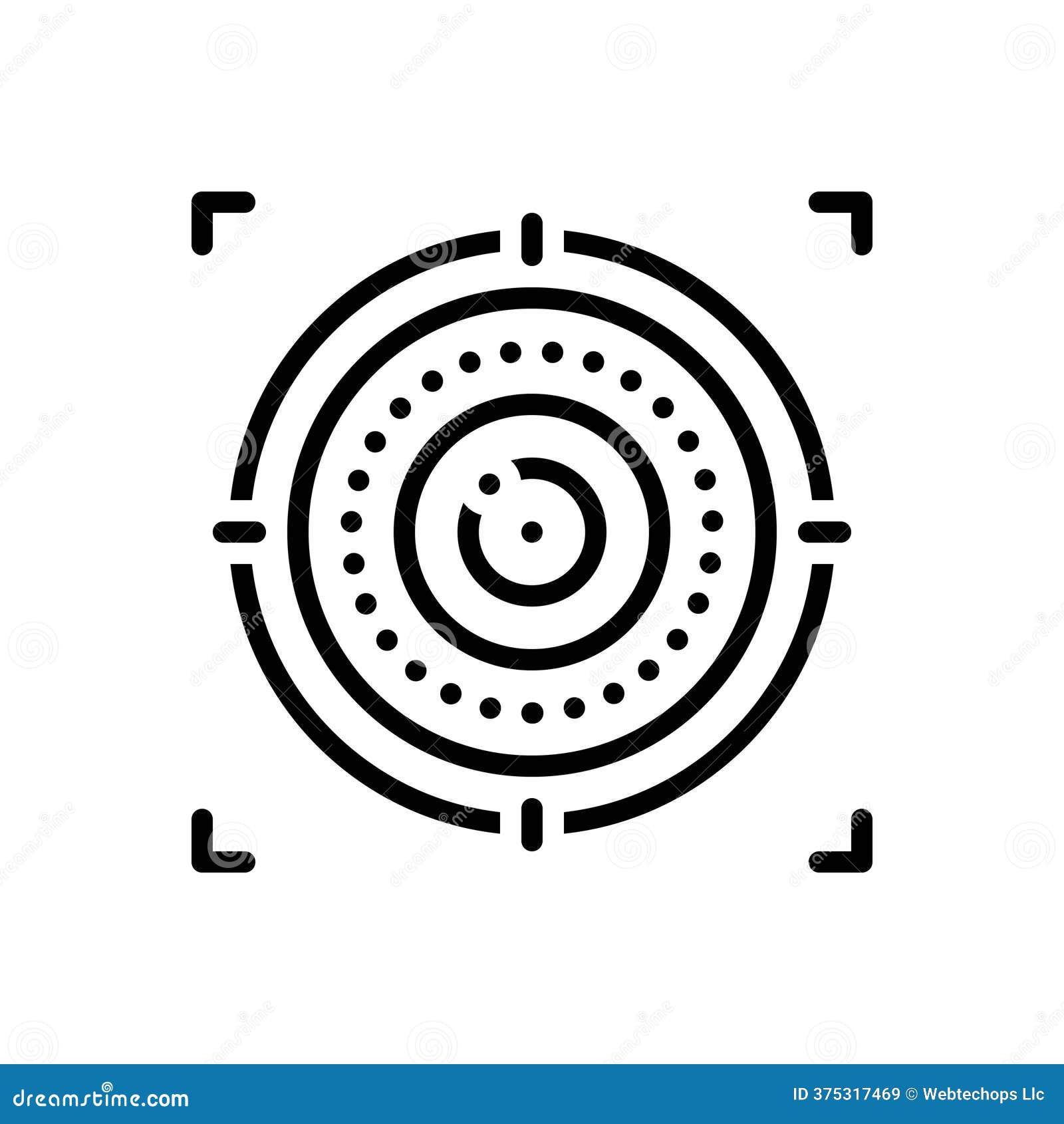 Retina Recognition Solid Icon. Eye Identification And Binary Code ...