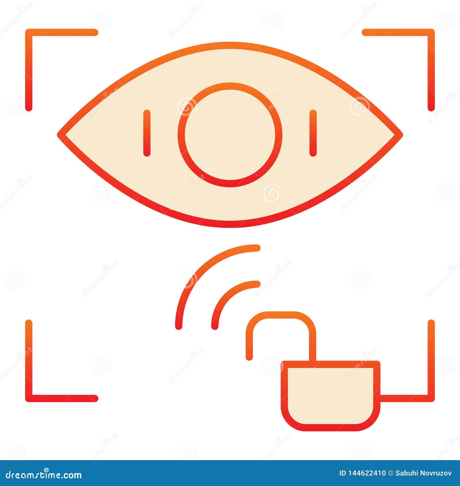 Retina Recognition Unlocked Flat Icon. Eye Identification Access Red ... Retina Recognition Unlocked Flat Icon. Eye Identification Access Red ...