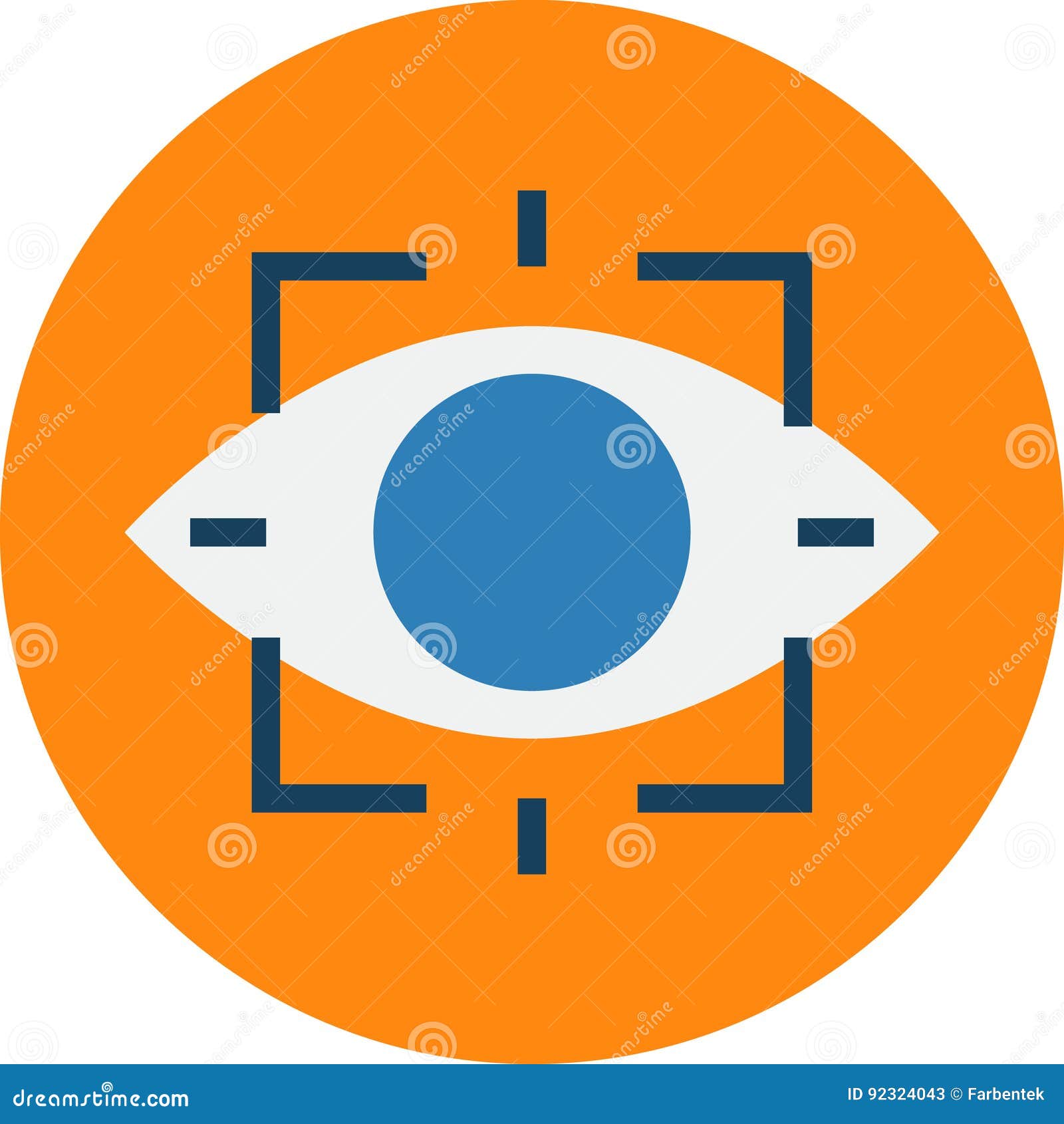 Retina Scan. stock illustration. Illustration of information - 92324043
