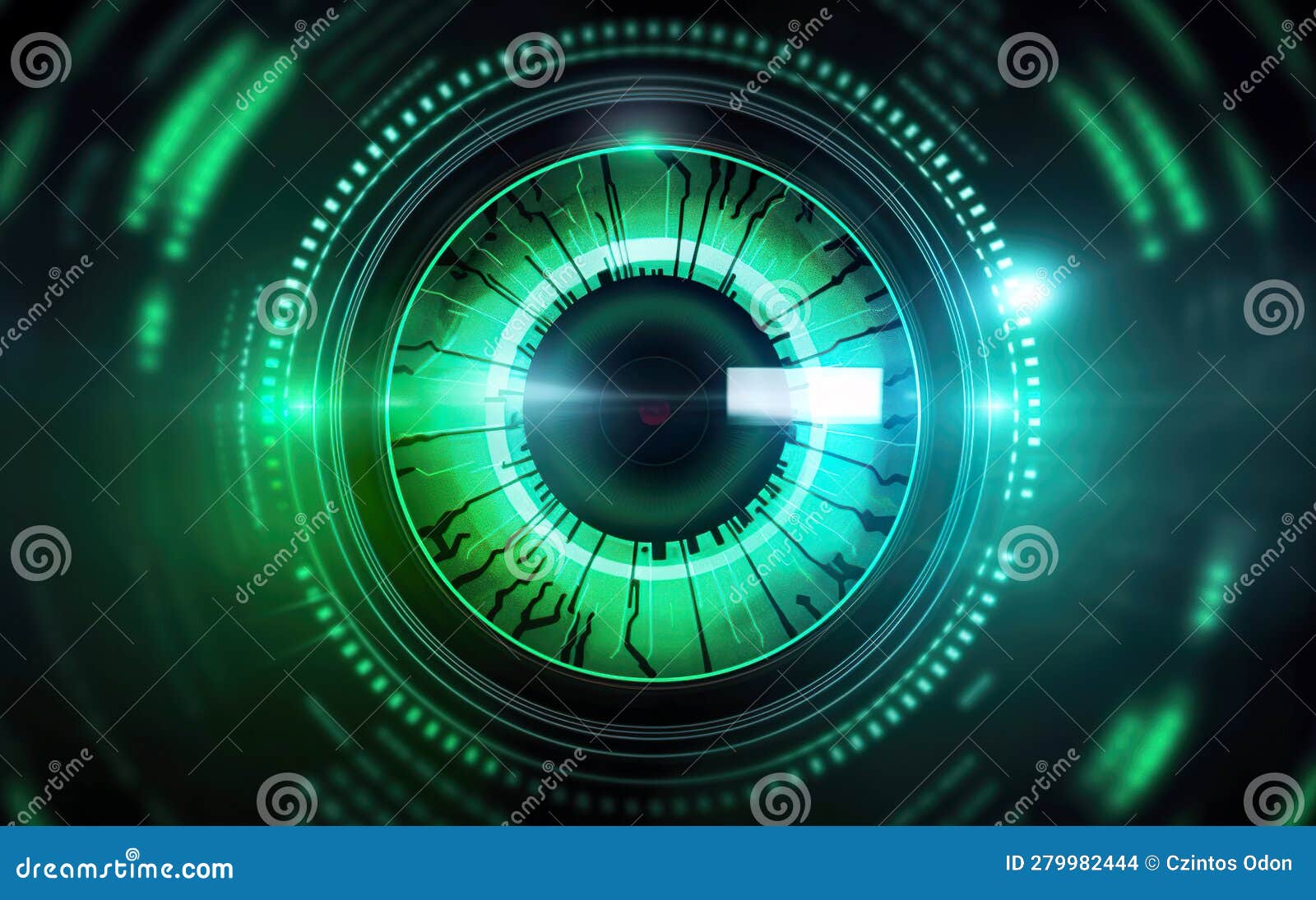 Retina Scanner Made with a Modern Technological Solution. Stock ...