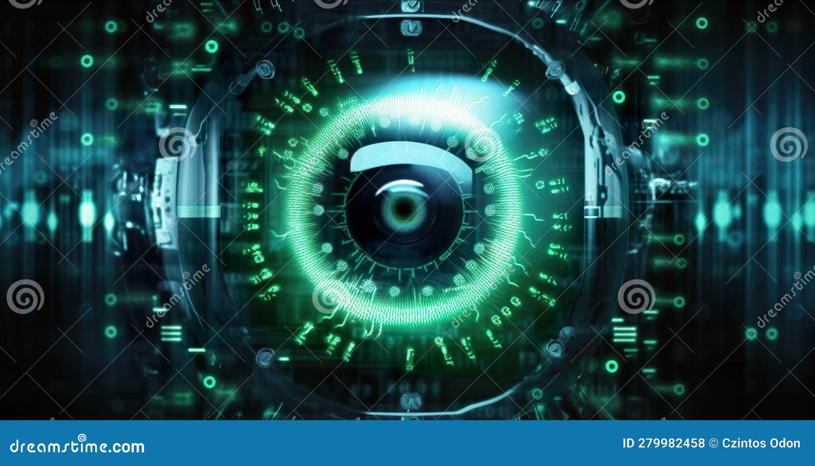 Retina Scanner Made With A Modern Technological Solution. Stock Photo ...