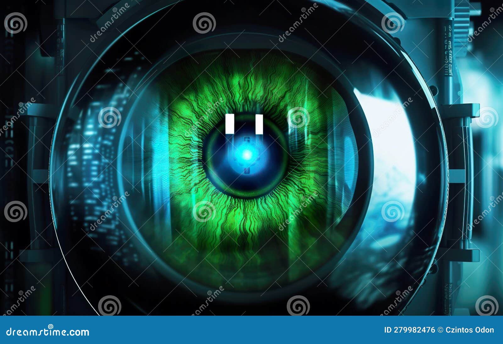 Retina Scanner Made With A Modern Technological Solution. Stock Photo ...