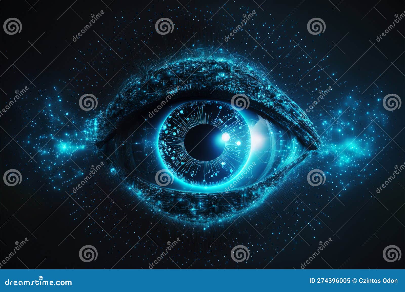 Retina Scanner Made With A Modern Technological Solution. Stock Photo ...
