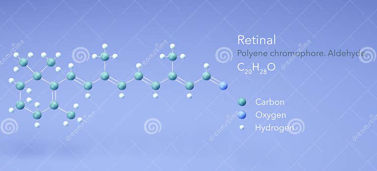 Retinal, Molecular Structures, Polyene Chromophore, 3d Model ...