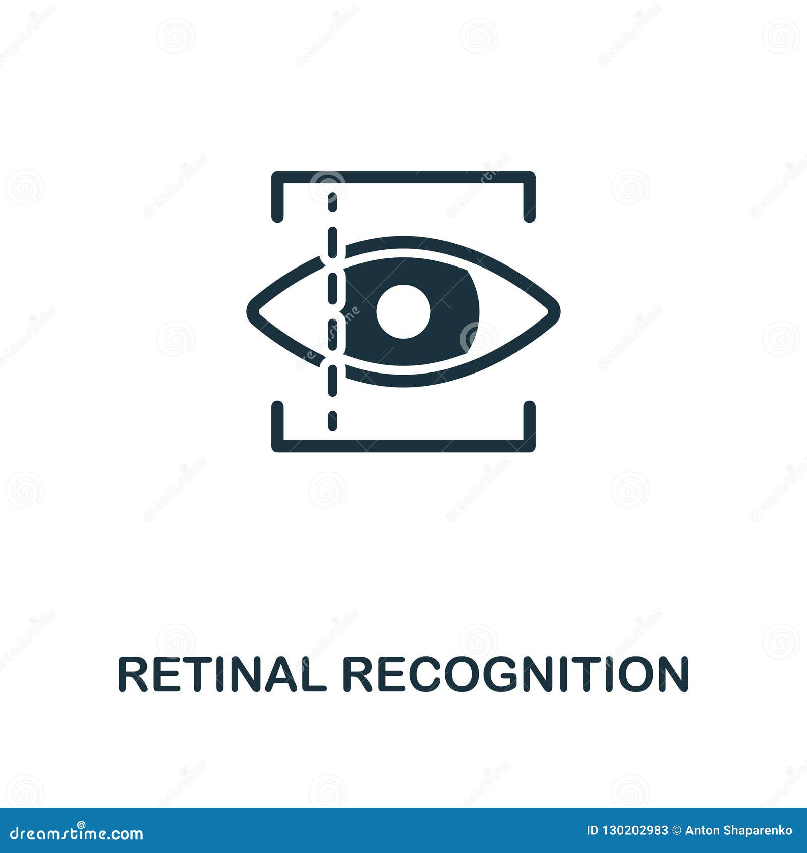 Retinal Recognition Icon. Premium Style Design from Security Icon ...