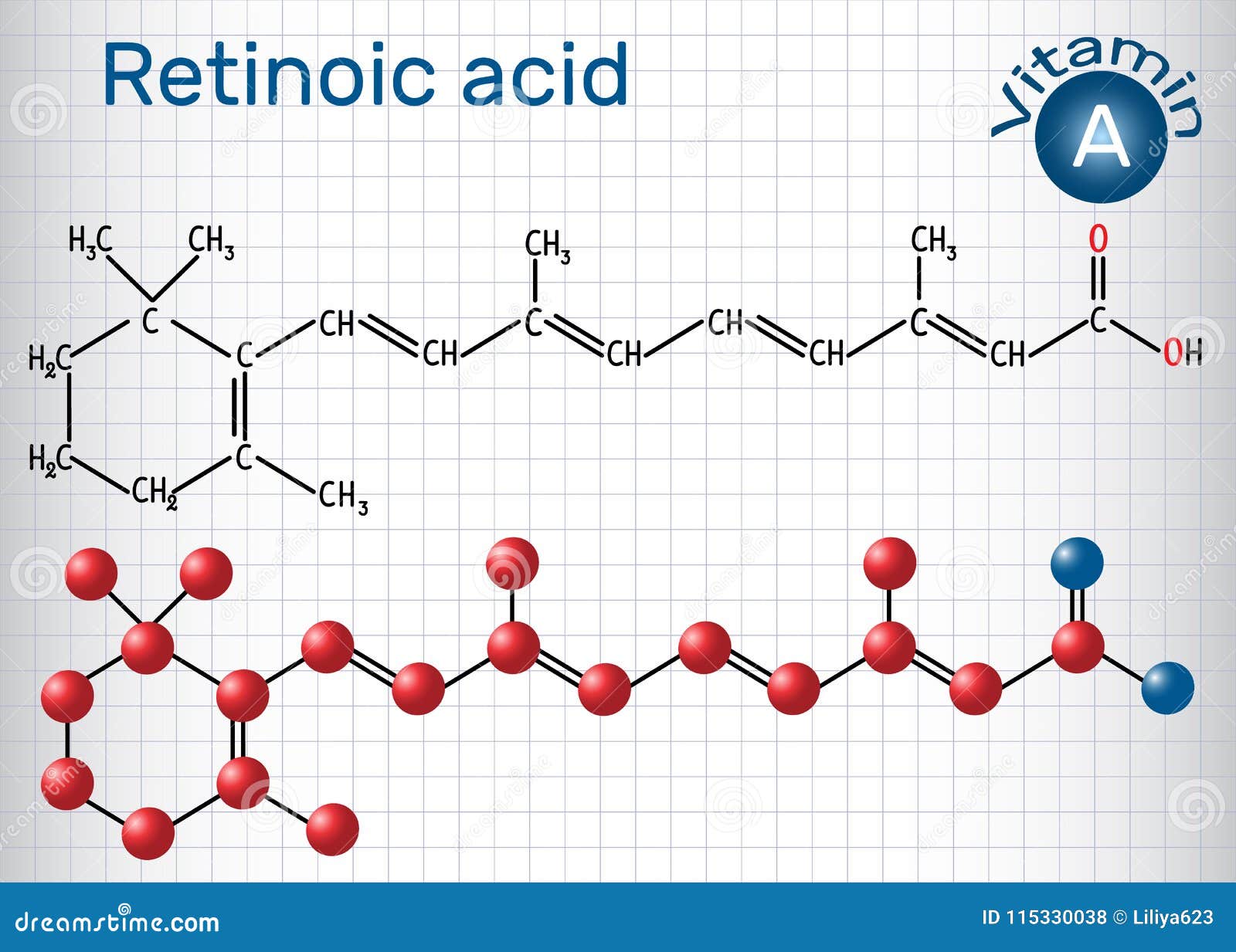 Molecule Of Retinoic Acid Molecular Model Conceptual 3d Rendering Royalty Free Stock