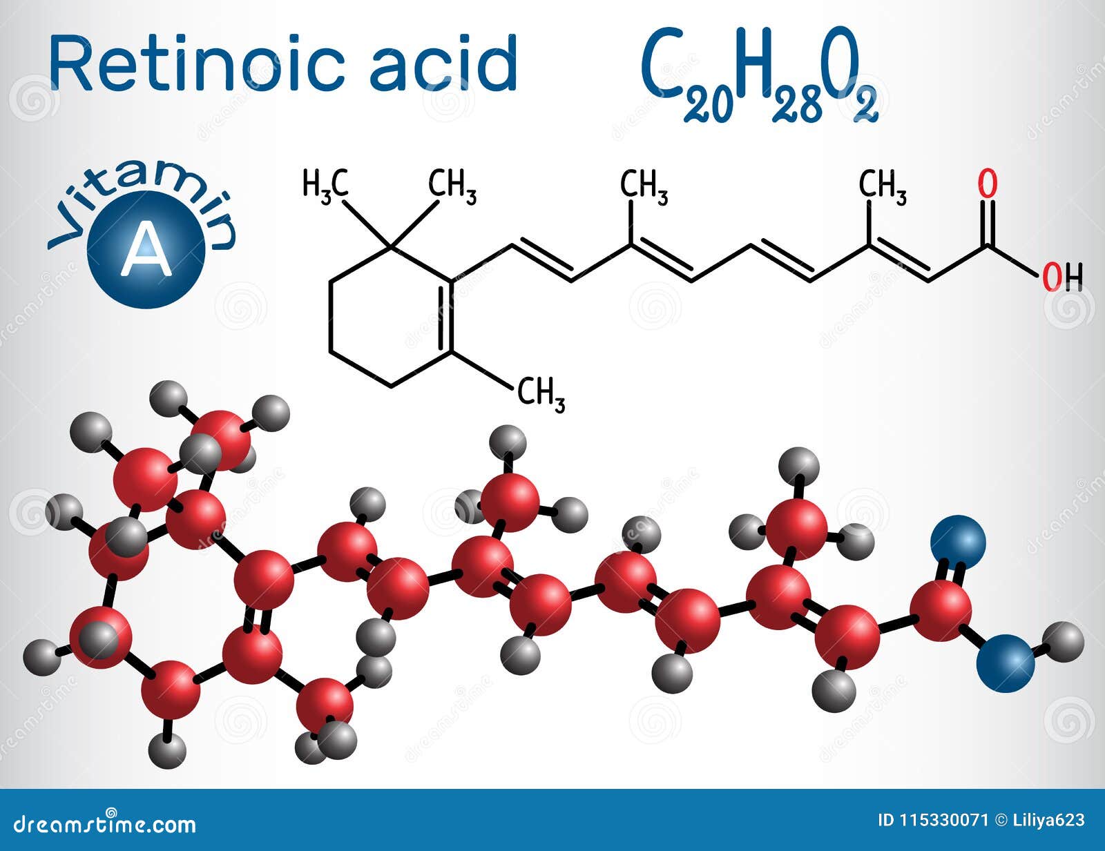 Retinoic Acid Is A Metabolite Of Vitamin A Retinol Structura Stock Vector Illustration Of