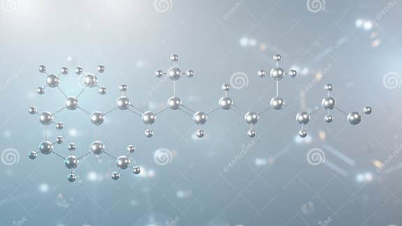 Retinol Molecular Structure, 3d Model Molecule, Vitamin A1, Structural ...