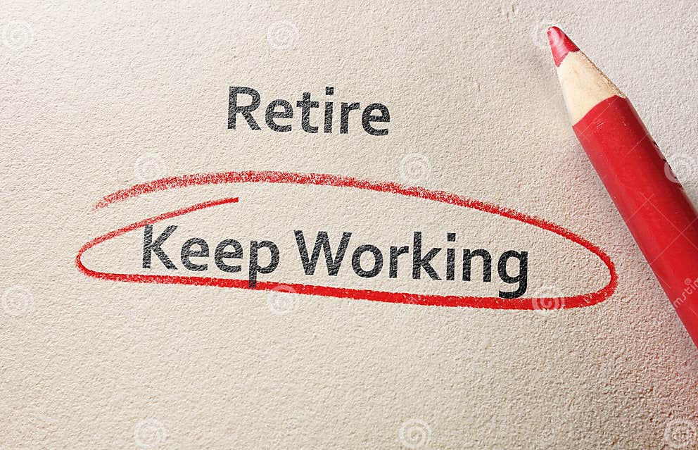 Retire or keep working stock photo. Image of decision - 95802478