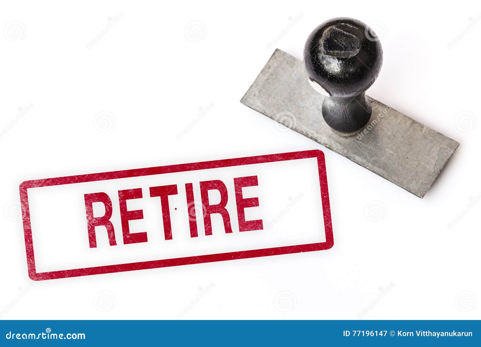 Retire Text Sign Label Stamp Stock Image - Image of situation, rubber ...