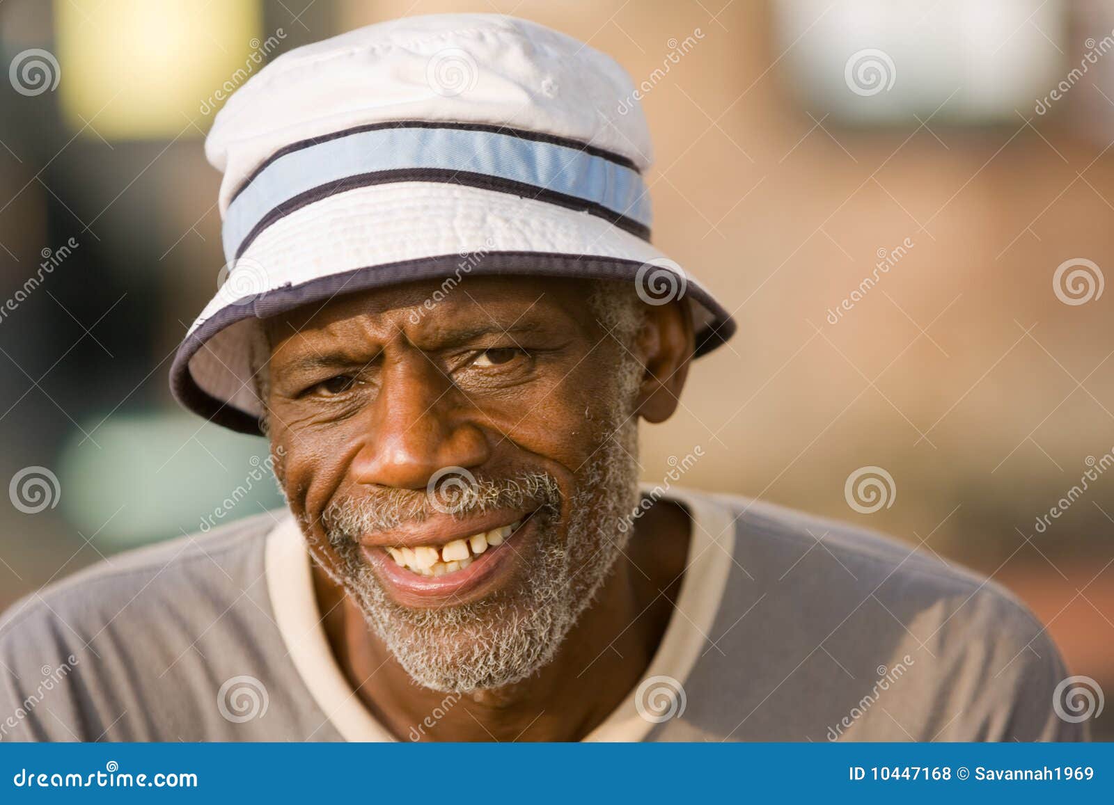 Retired African American Man Smiling Stock Photo - Image of portrait ...