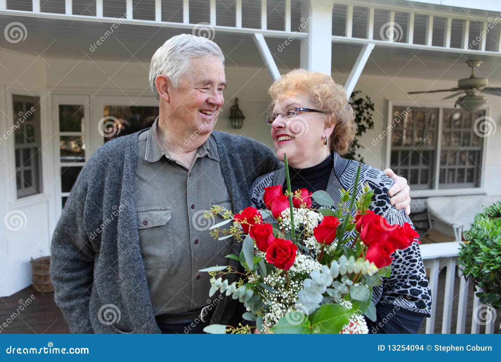 Retired Couple in Love stock photo. Image of gray, laugh - 13254094