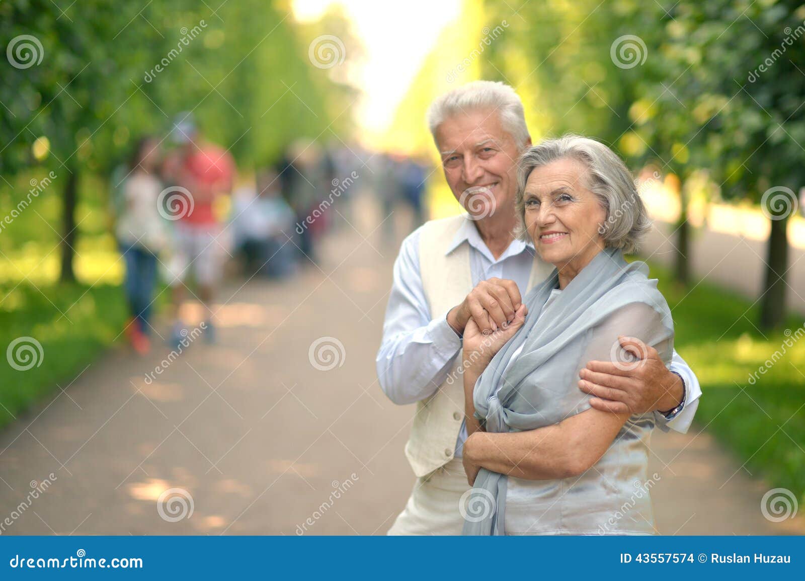 Retired couple in park stock photo. Image of adult, lady - 43557574