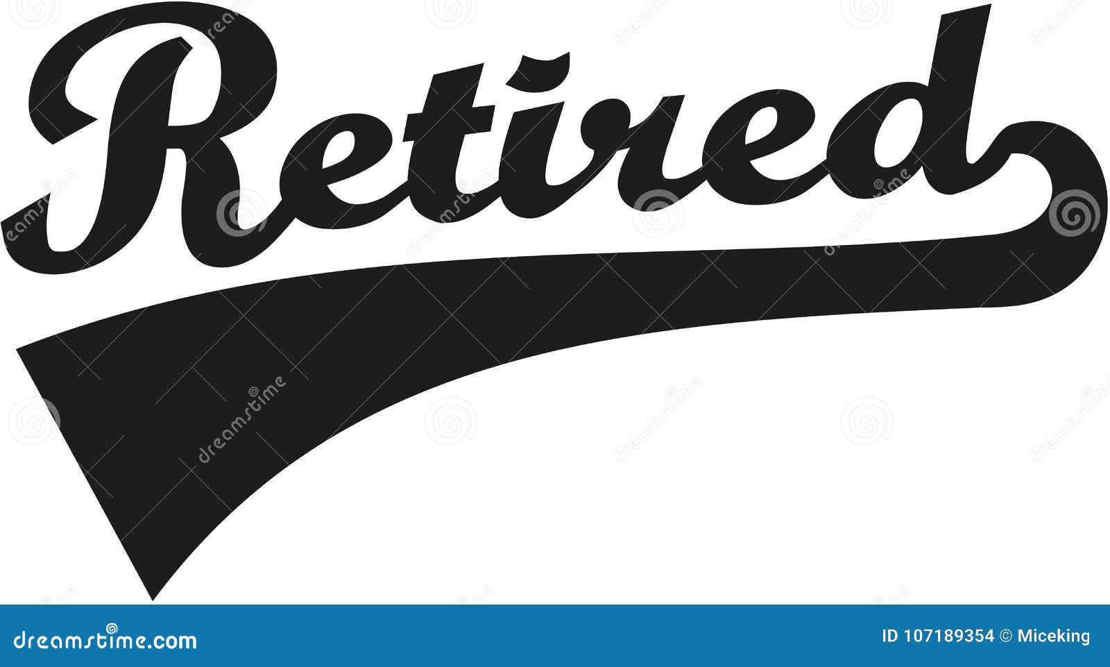 Retired retro font stock vector. Illustration of logo - 107189354