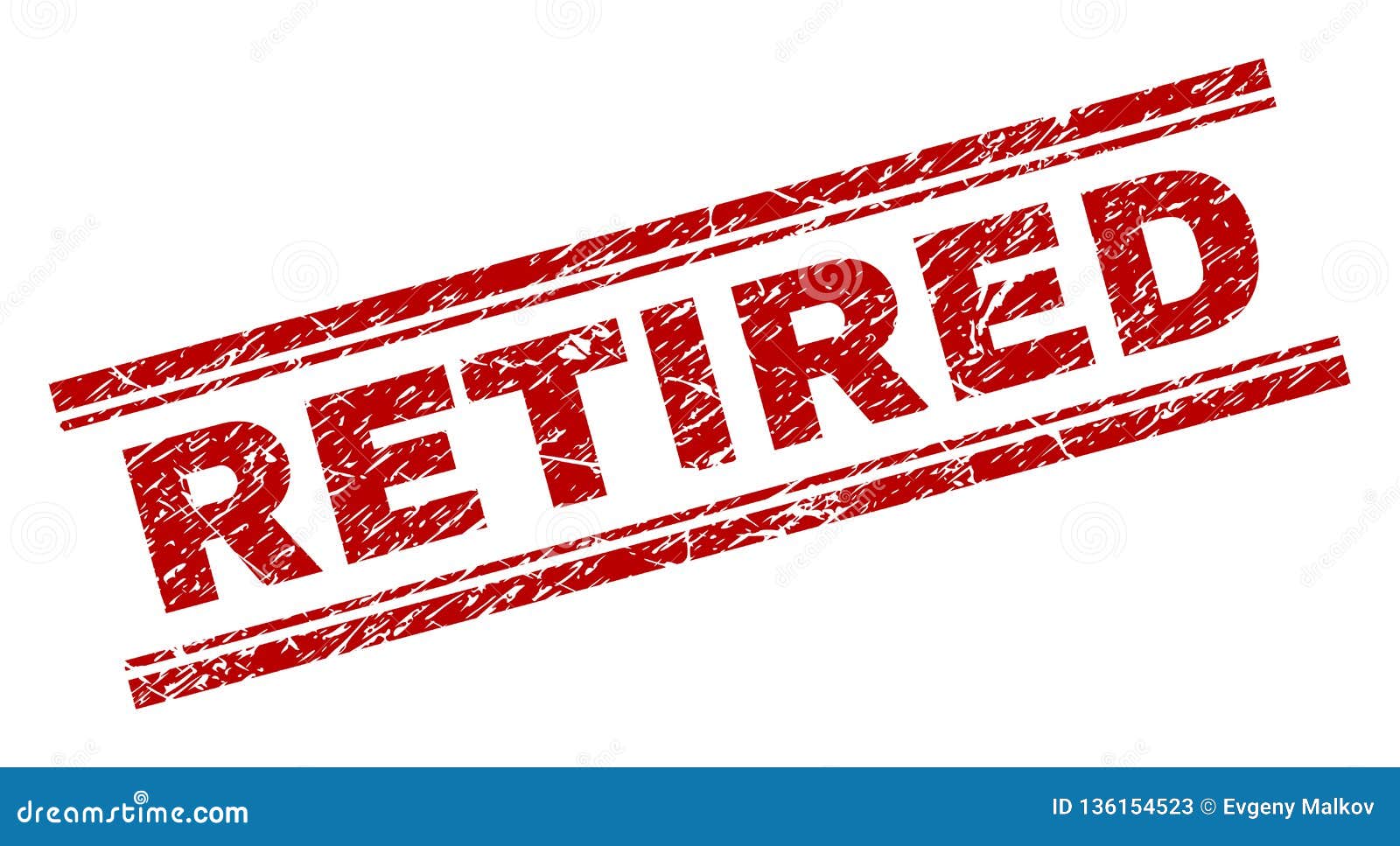 Scratched Textured RETIRED Stamp Seal Stock Vector - Illustration of ...