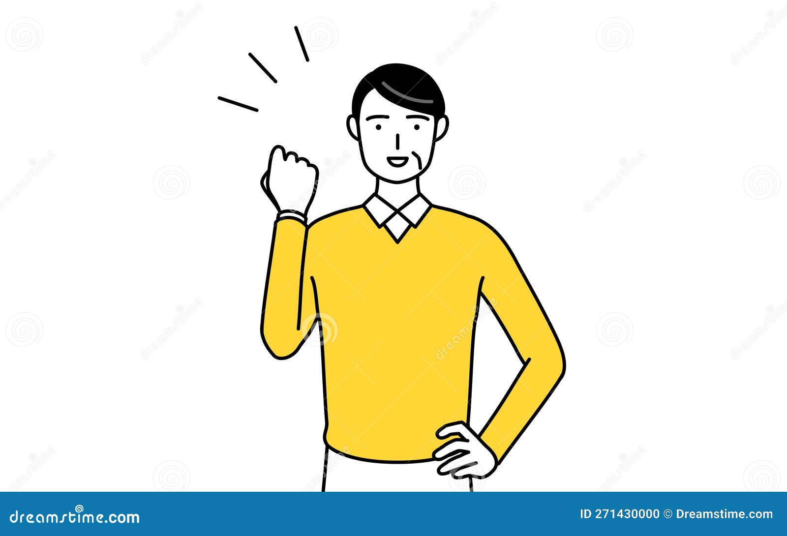 Retired Seniors, Middle-aged Man, Posing with Guts Stock Vector ...